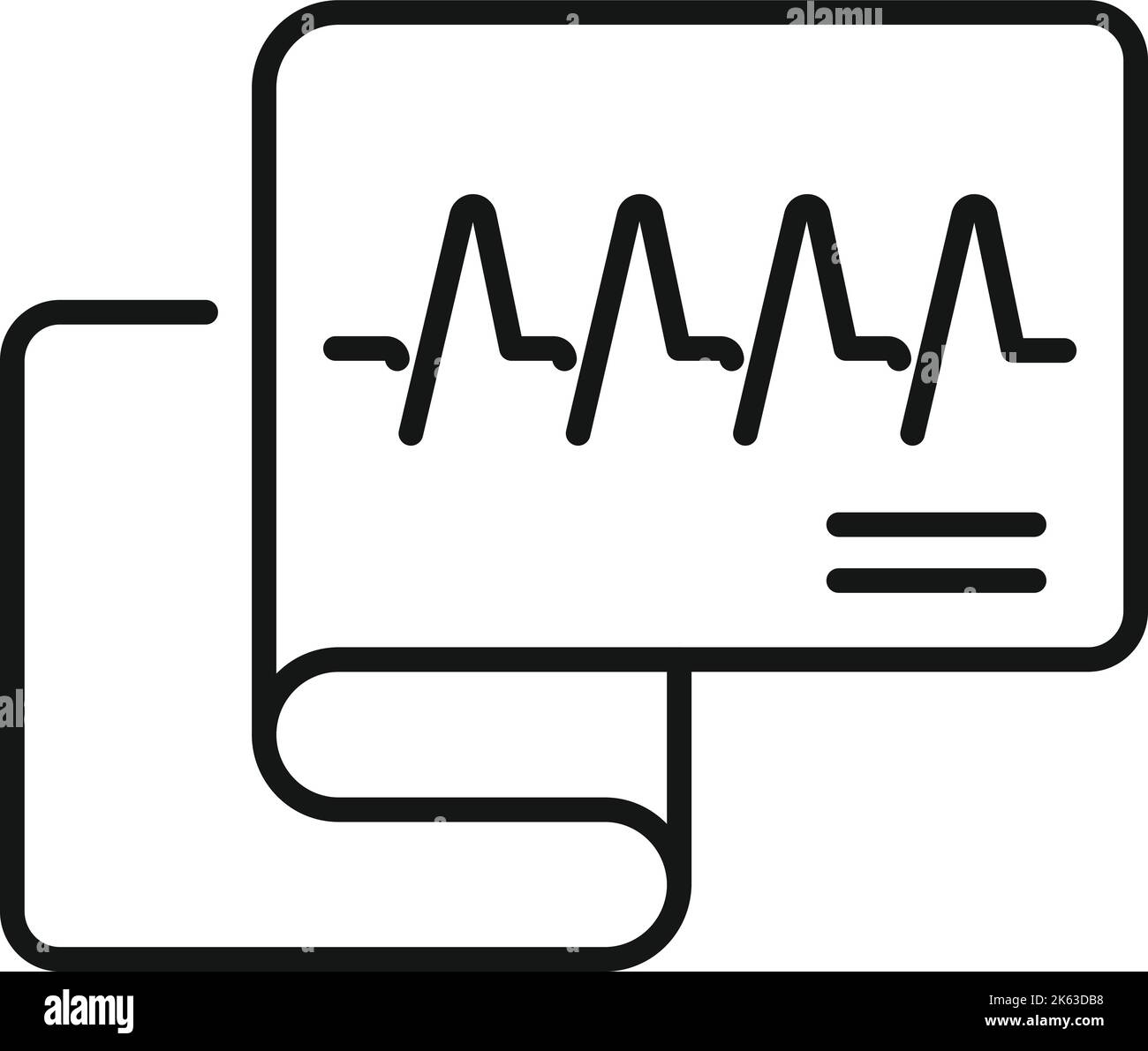 Cardiogram icon outline vector. Ecg heart. Cardiac doctor Stock Vector ...