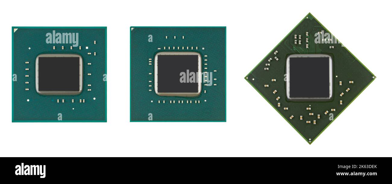 microcircuit, graphic processor, on a white background in isolation ...