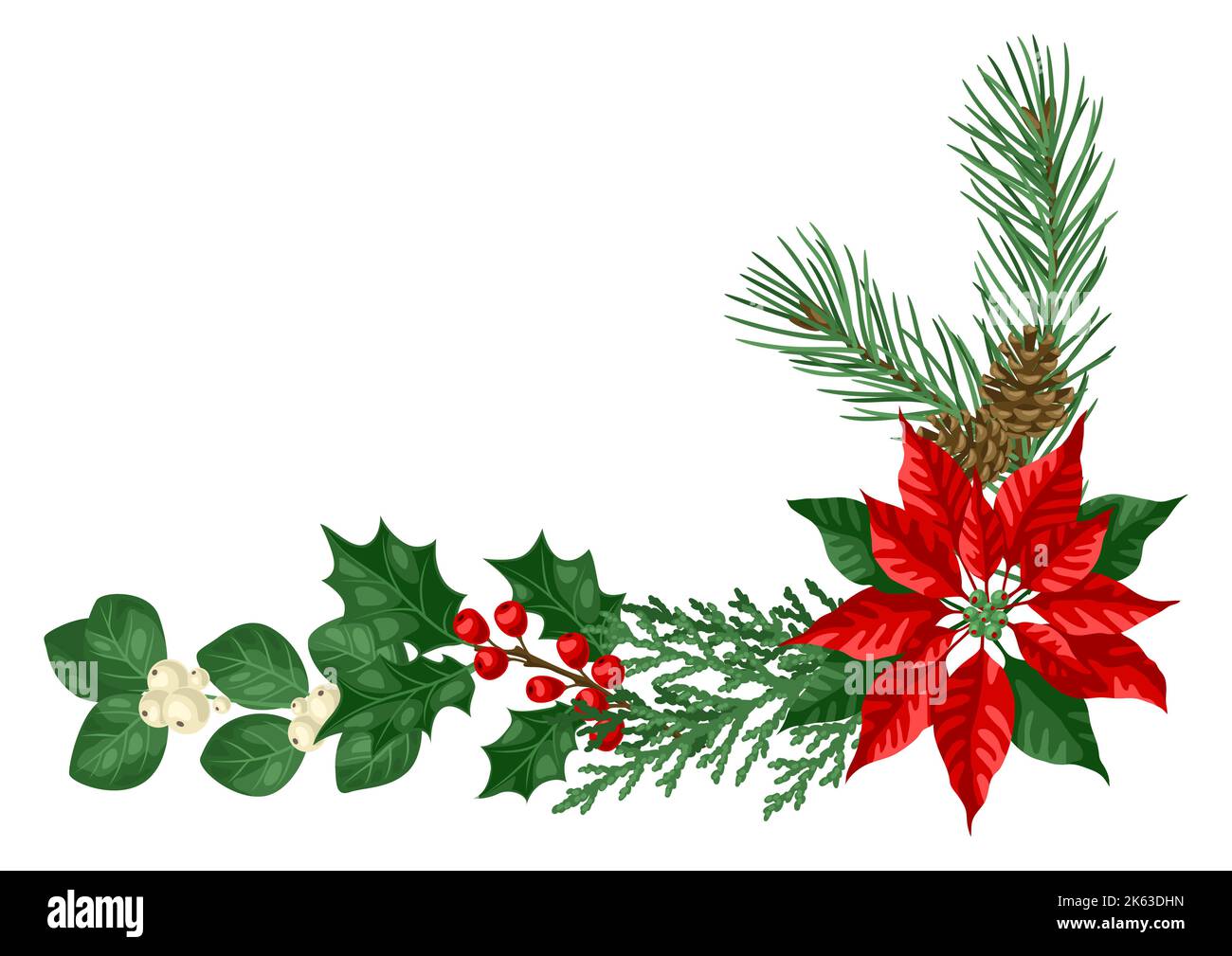 Holly Corner Border Clipart