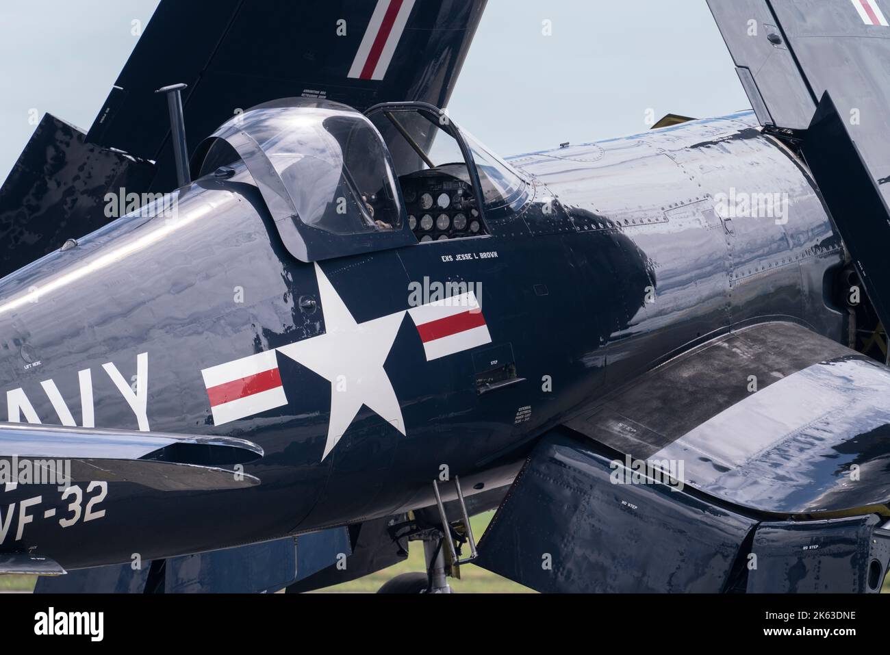 F4U Corsair cockpit detail Boundary Bay BC Canada Stock Photo - Alamy