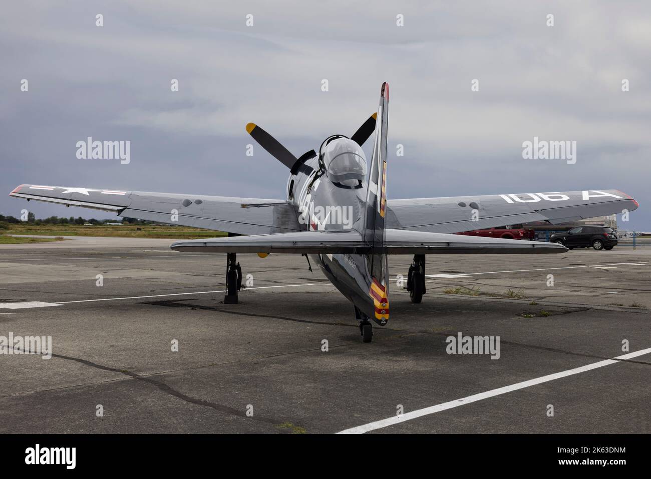 Grumman F8F Bearcat prepares for takeoff Boundary Bay BC Canada Stock ...