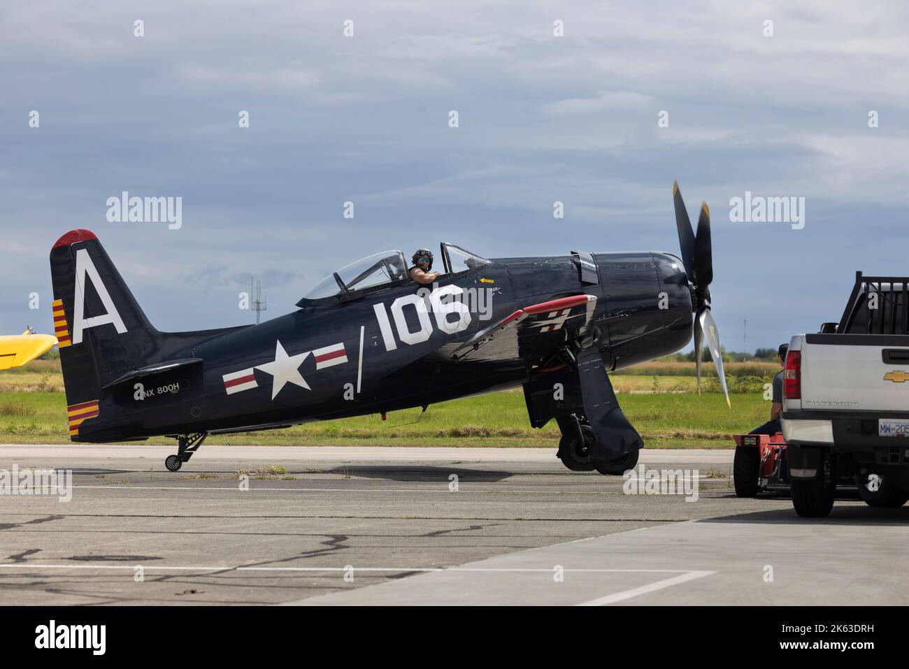 Grumman F8F Bearcat prepares for takeoff Boundary Bay BC Canada Stock ...
