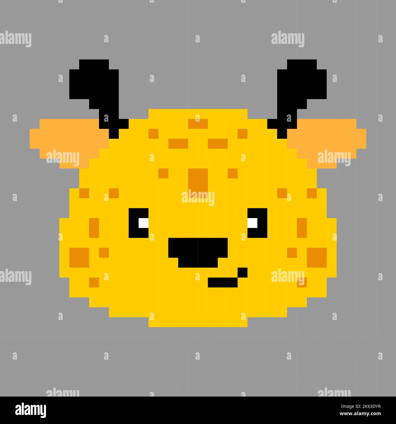 A cute vector of a smiling giraffe face isolated on grey background ...