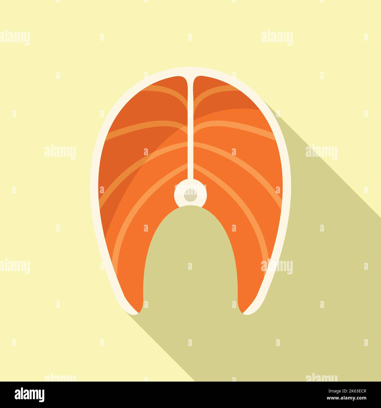 Cat fish slice food icon flat vector. Animal snack. Full container ...