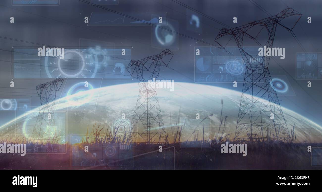 Composition of data processing with scope scanning and globe over ...