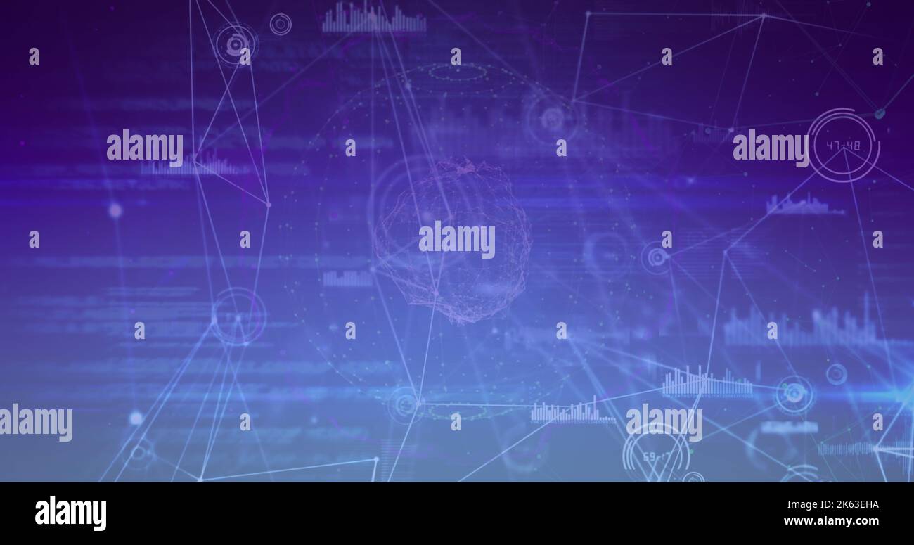 Animation network connections interface data hi-res stock photography ...