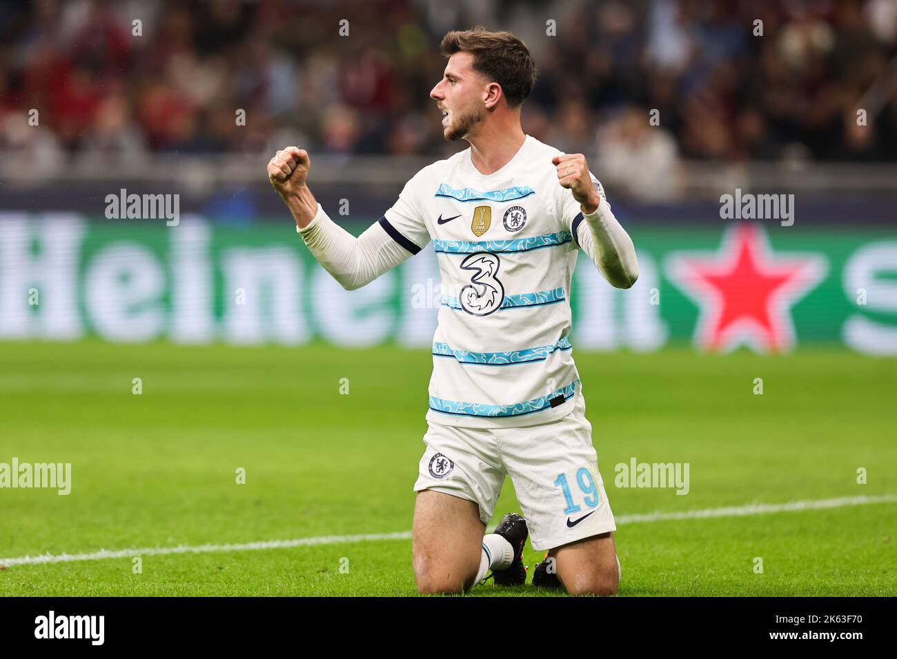 Chelsea’s Mason Mount reacts during the UEFA Champions League Group E ...