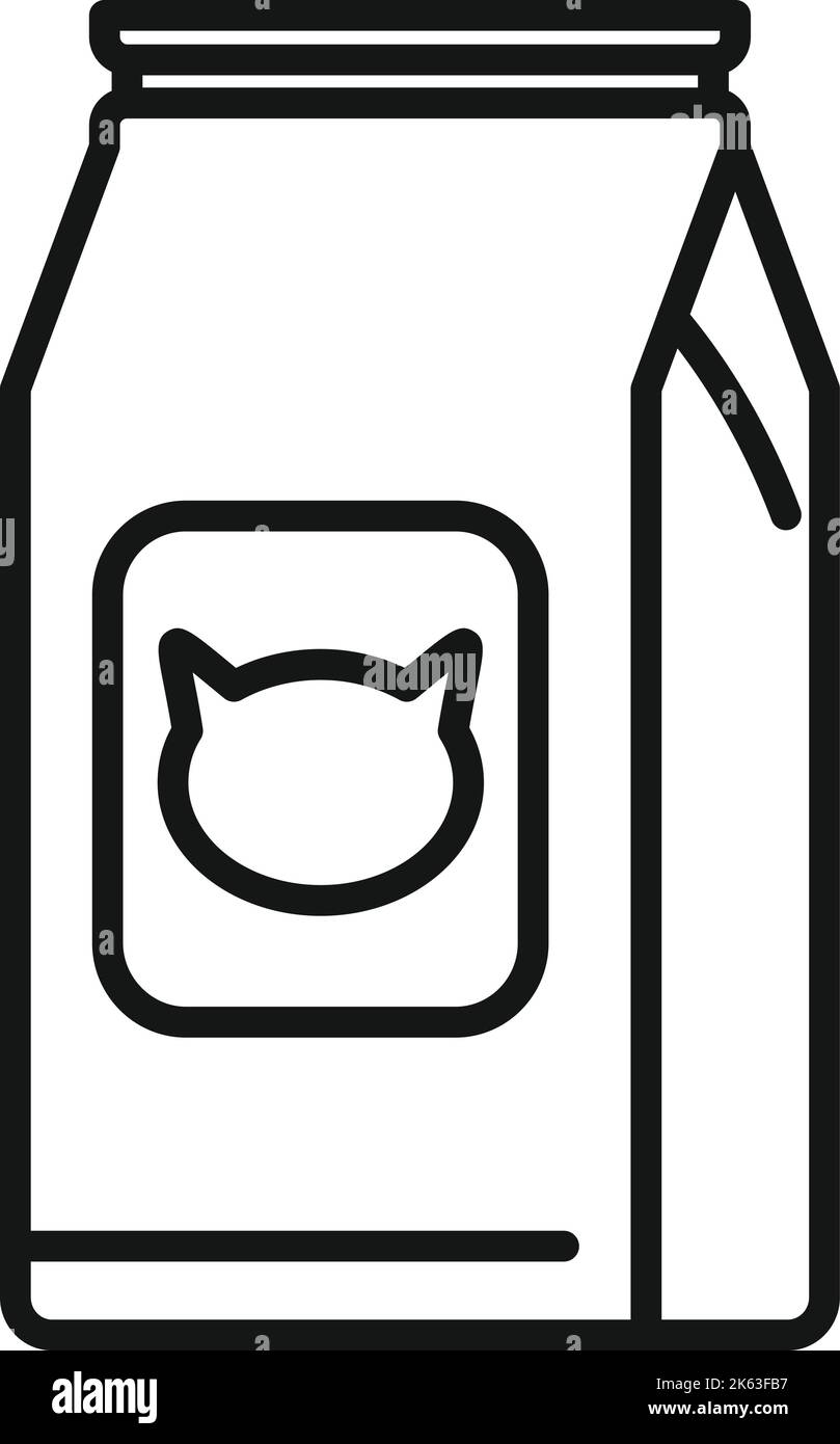 Animal pack food icon outline vector. Cat feed. Can tin Stock Vector ...