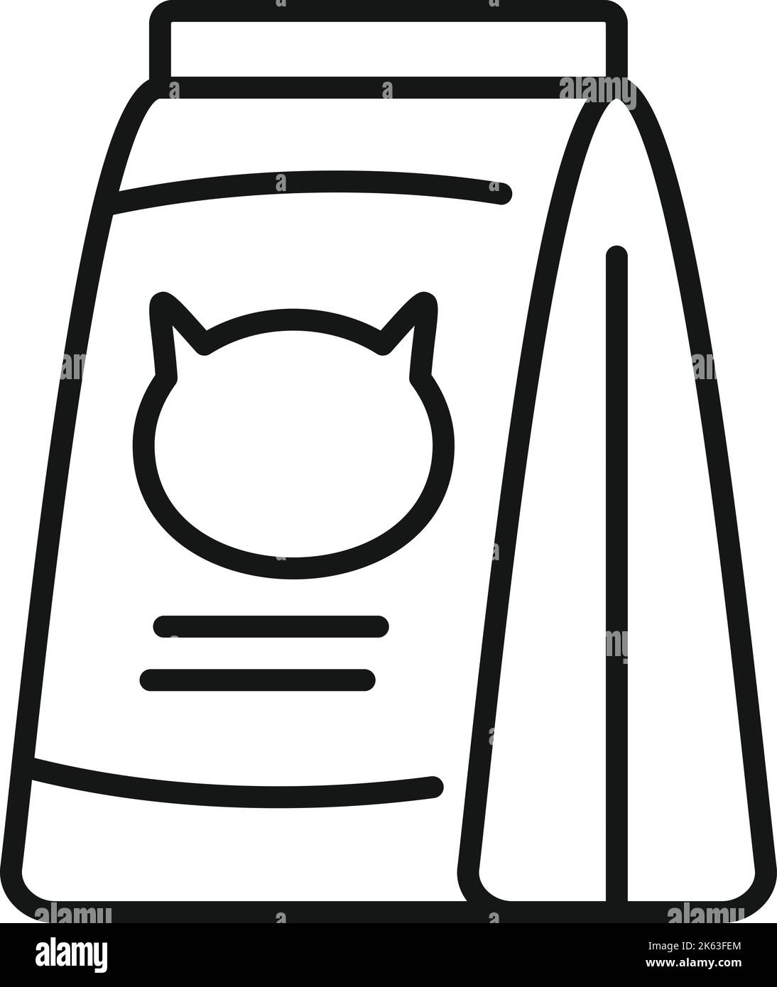 Cat food package icon outline vector. Dog feed. Animal pack Stock ...
