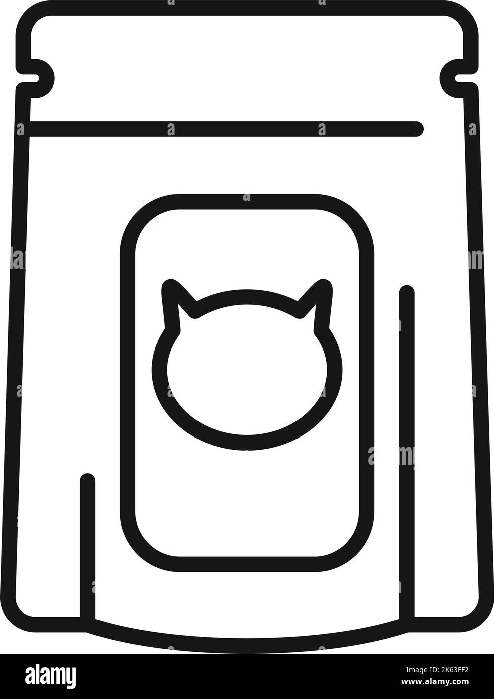 Cat food box icon outline vector. Pet feed. Tin can dry Stock Vector ...