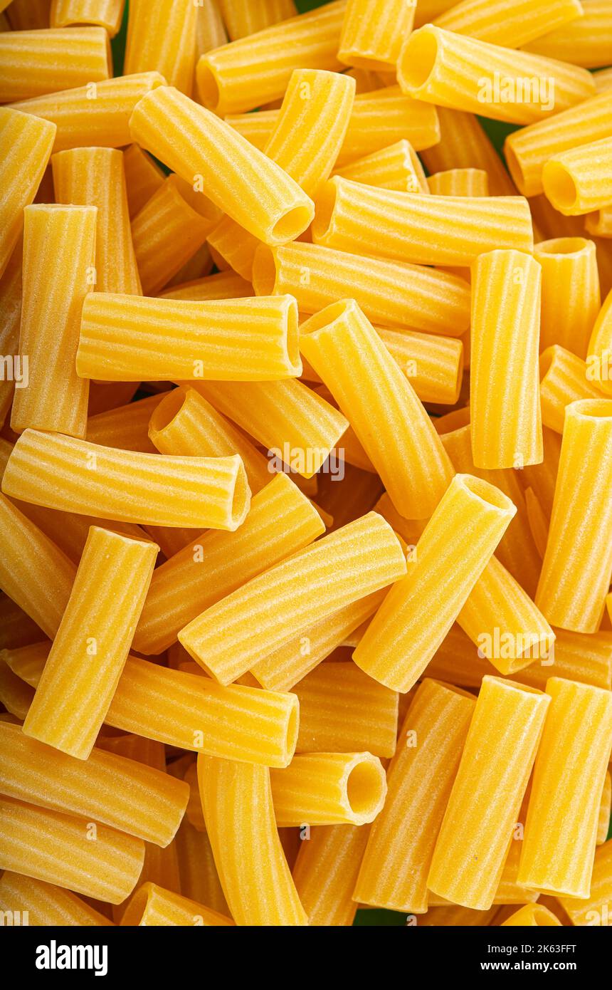 Raw tortiglioni pasta for cooking healthy Stock Photo - Alamy