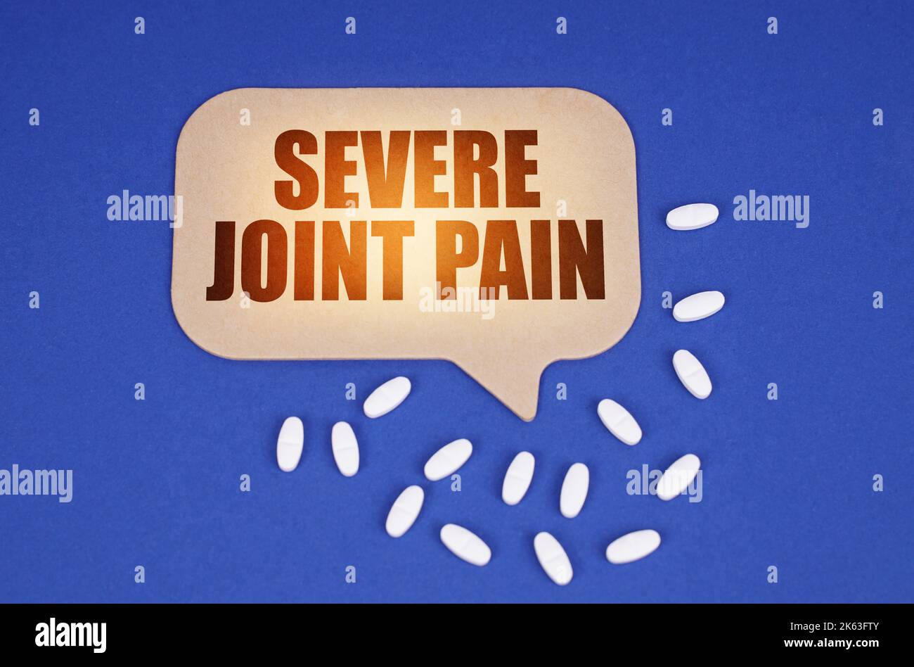 Medical concept. On the blue surface of the tablet and a cardboard ...