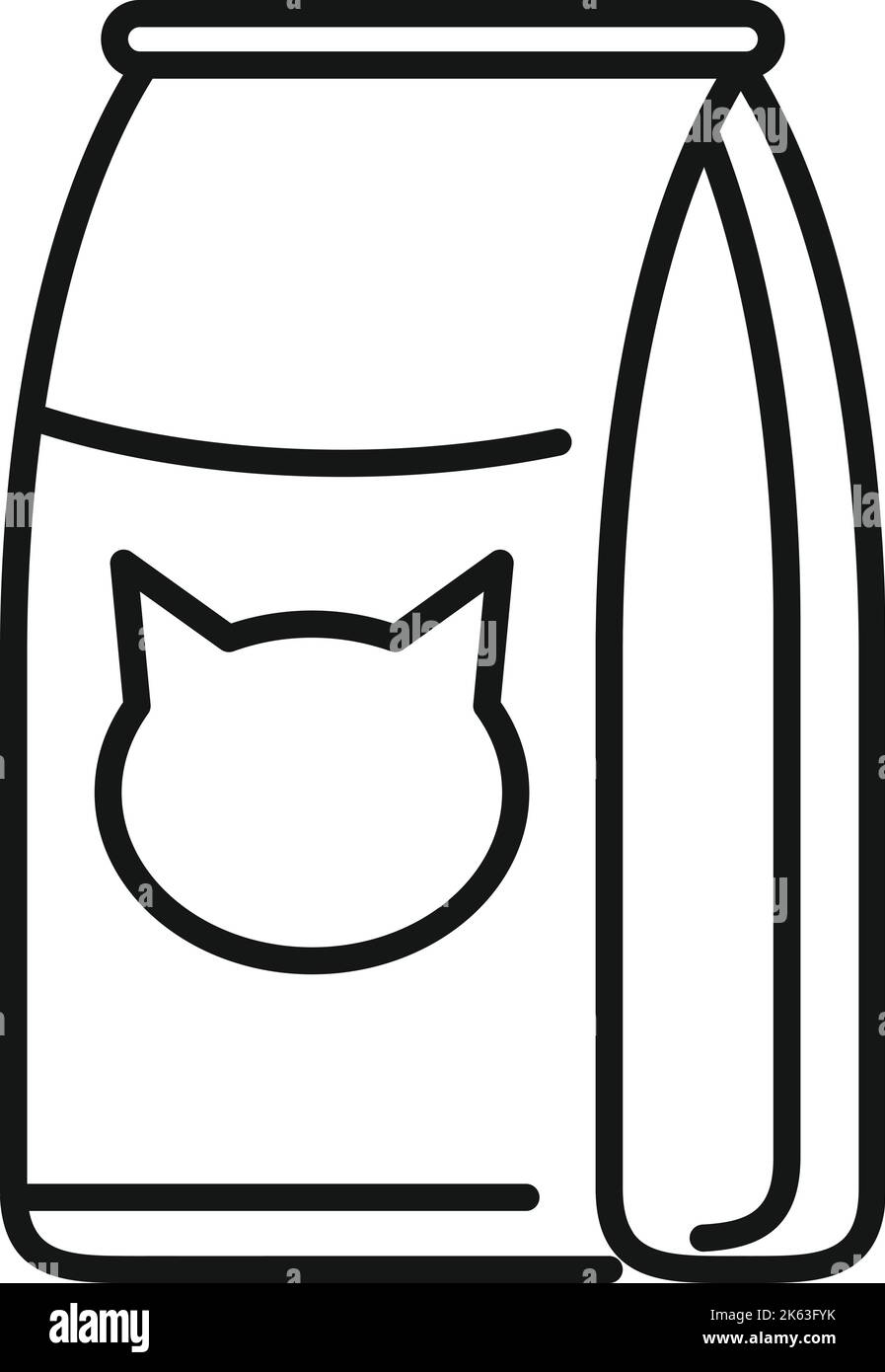 Shop cat food pack icon outline vector. Pet feed. Animal container ...