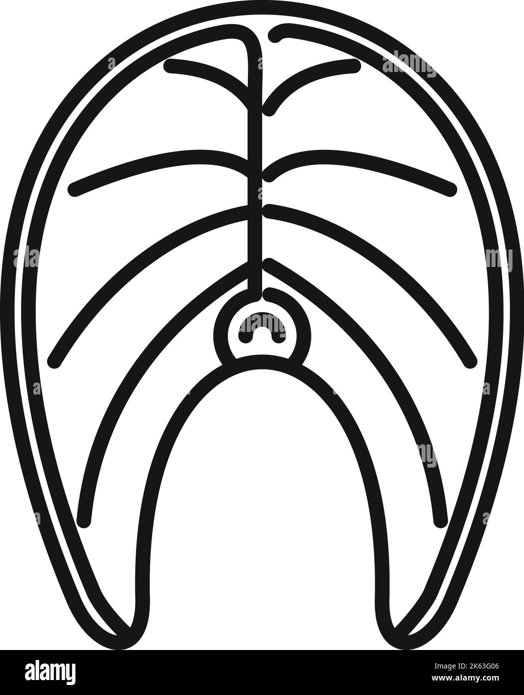 Cat fish slice food icon outline vector. Animal snack. Full container ...