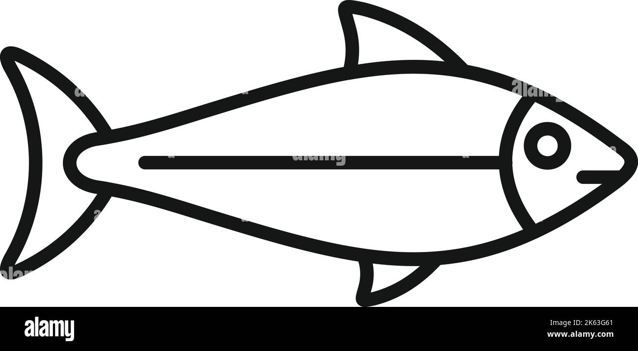 Cat fish food icon outline vector. Dry feed. Animal snack Stock Vector ...