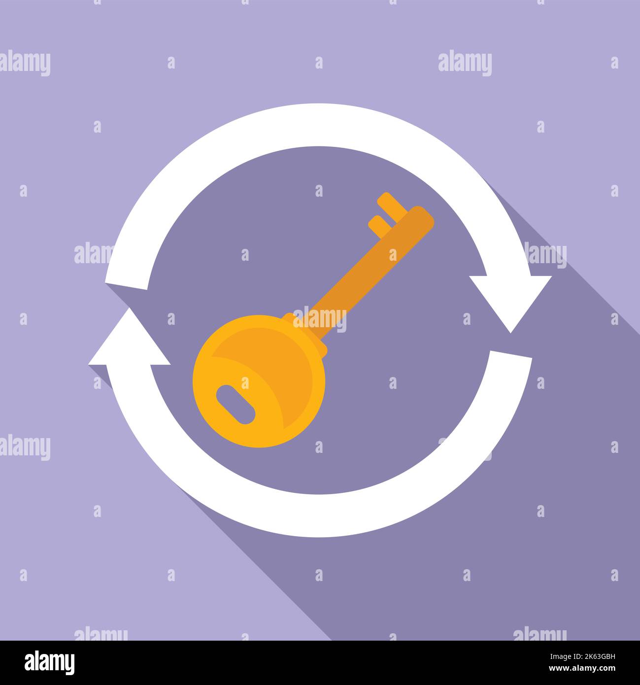 Key password recovery icon flat vector. Web account. Internet screen ...