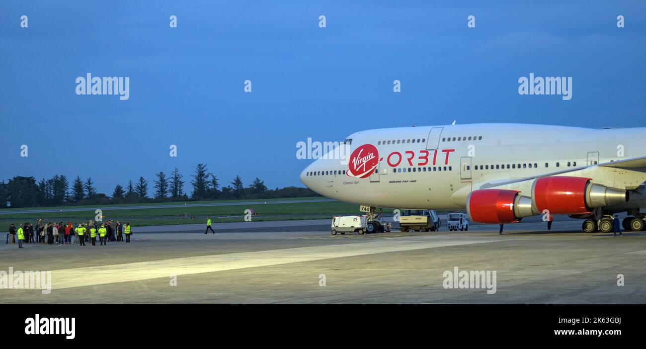 Newquay, Cornwall, UK. 11th Oct, 2022. Virgin Orbit 747 "Cosmic Girl ...