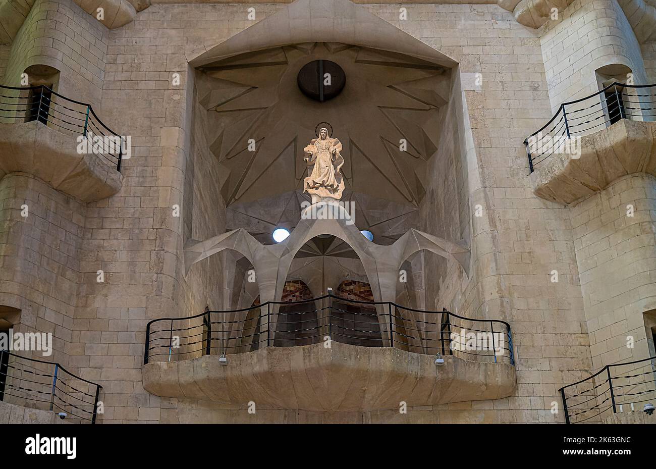 Interior Of The Sagrada Família, Church Of The Atonement Of The Holy ...