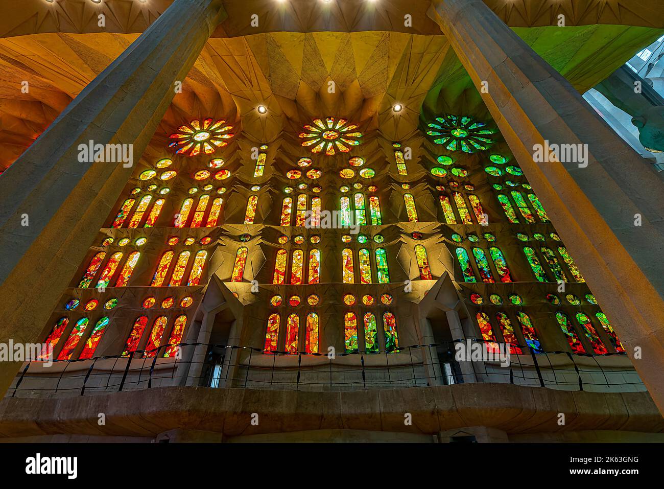 Interior Of The Sagrada Família, Church Of The Atonement Of The Holy ...