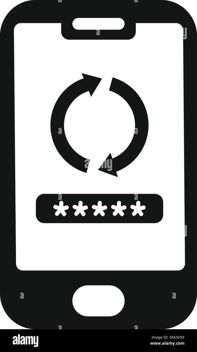 Smartphone password recovery icon simple vector. Ui page. Web mobile design Stock Vector Image ...