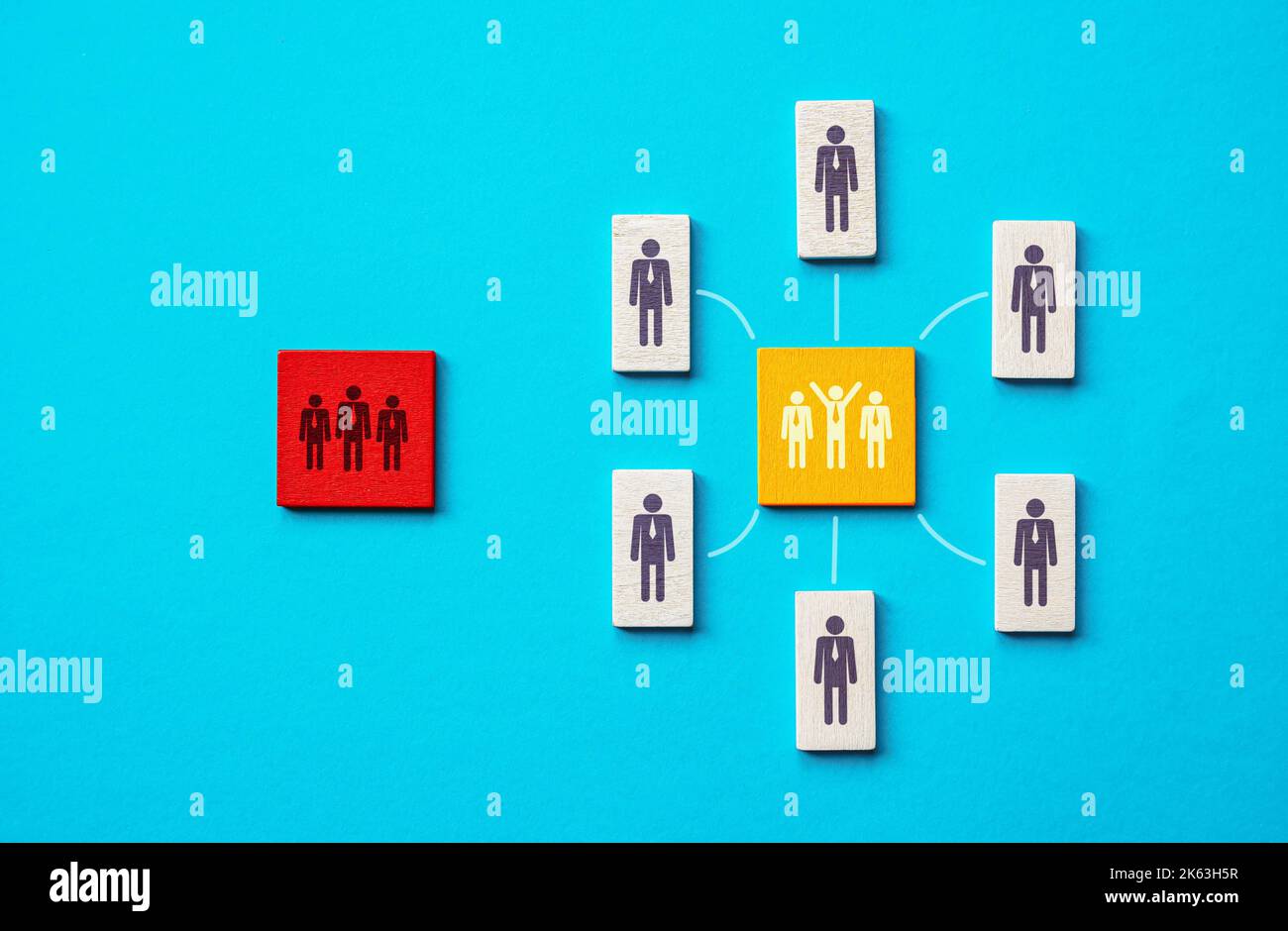 People gather around a successful business team. Investors are ...