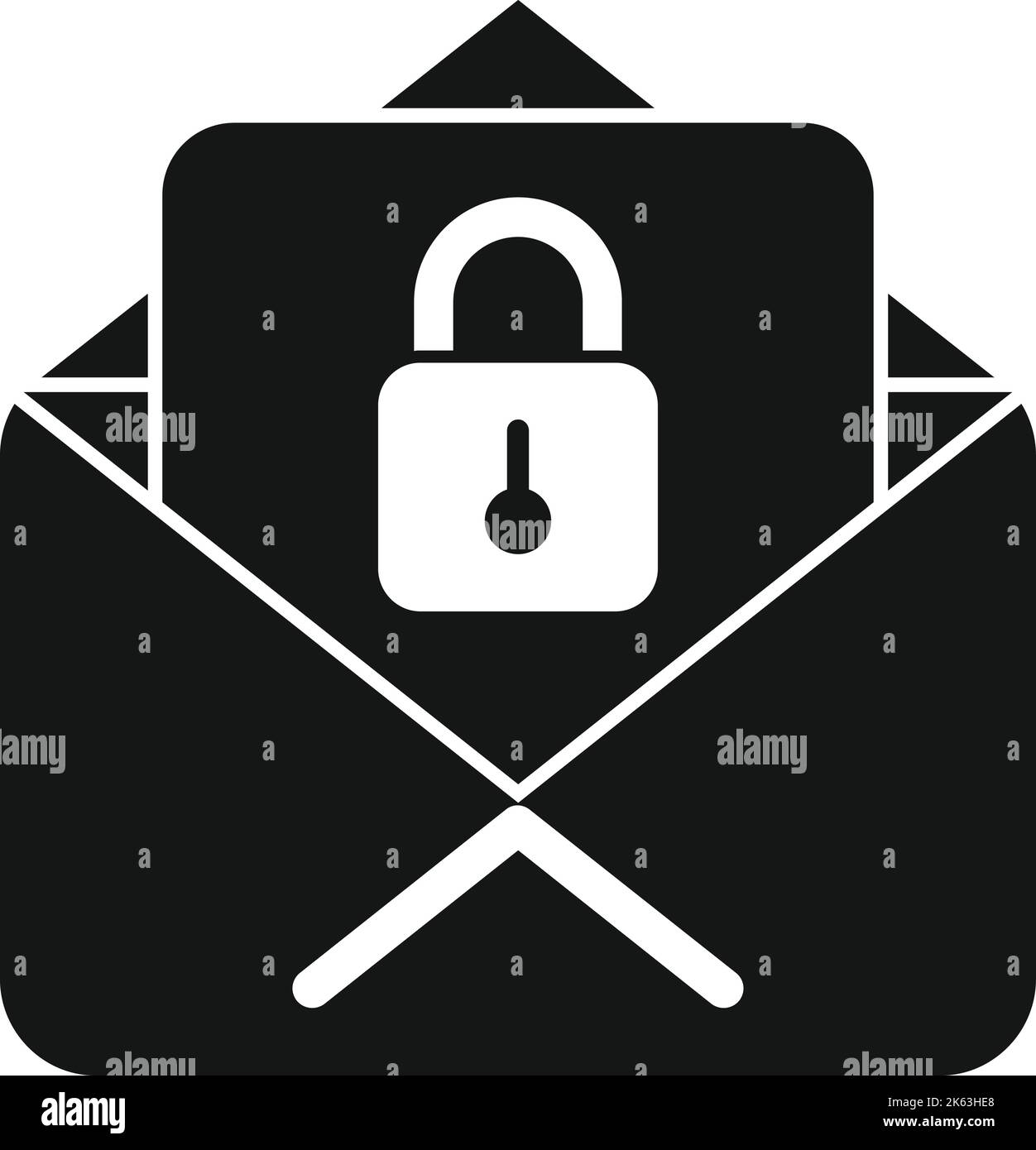 Security mail icon simple vector. Page log. Mobile design Stock Vector ...