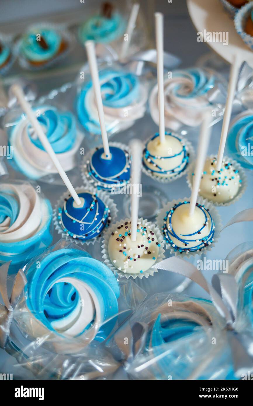 delicious sweet candies and biscuits for kids on their birthday Stock ...