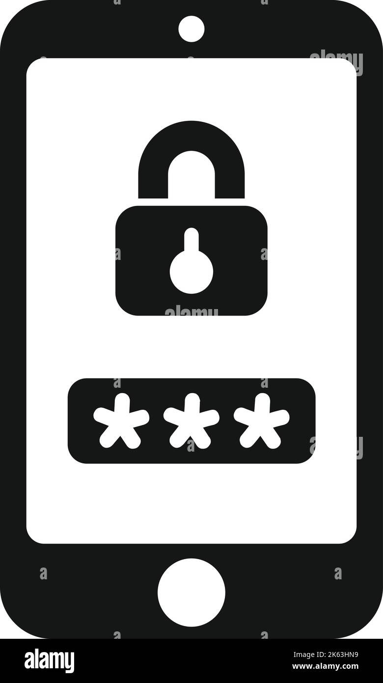 Smartphone lock icon simple vector. Ui page. Mobile design Stock Vector ...