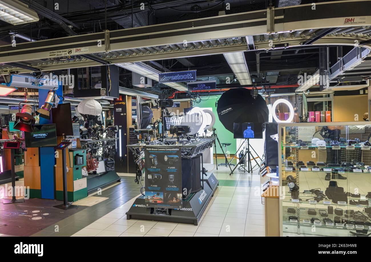 Beautiful view of interior BH store Photo Video with view of racks with ...