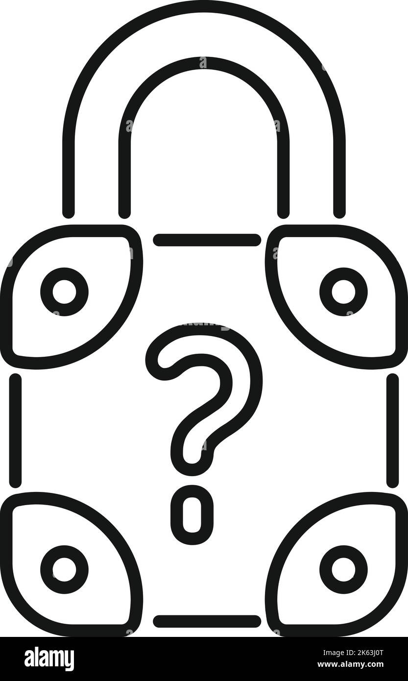 Lock Password Icon Outline Vector Page Log Screen Secure Stock Vector Image And Art Alamy