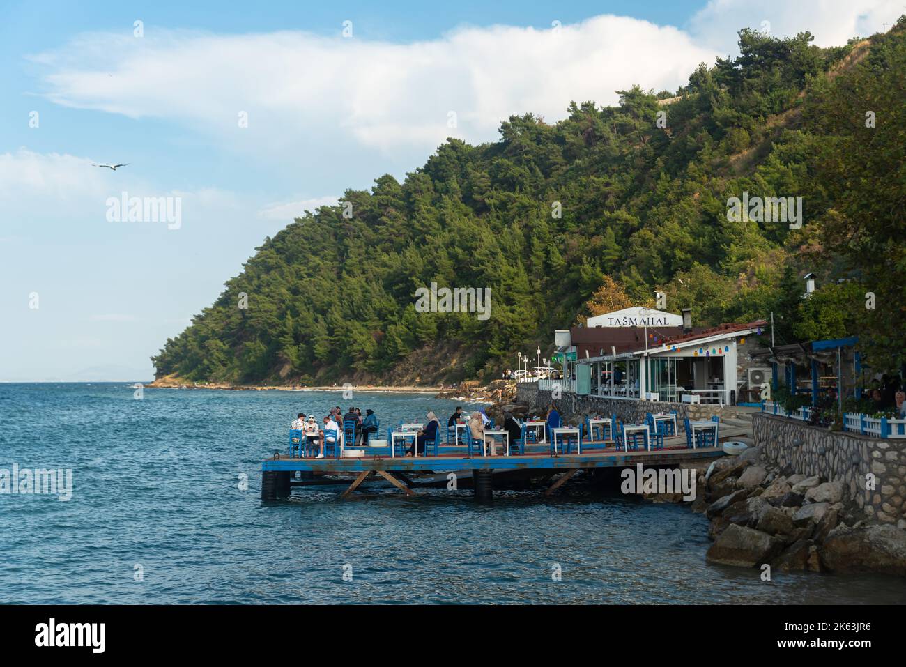 Bursa ,Turkey September 18 2022 : restaurant by the sea ,spending time ...