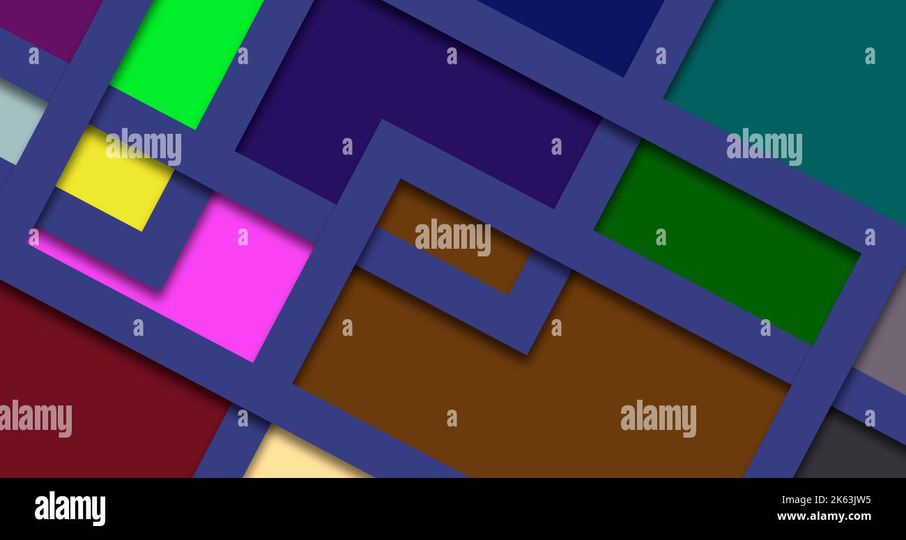 Abstract geometric structure illustration. Beautiful colorful shapes ...