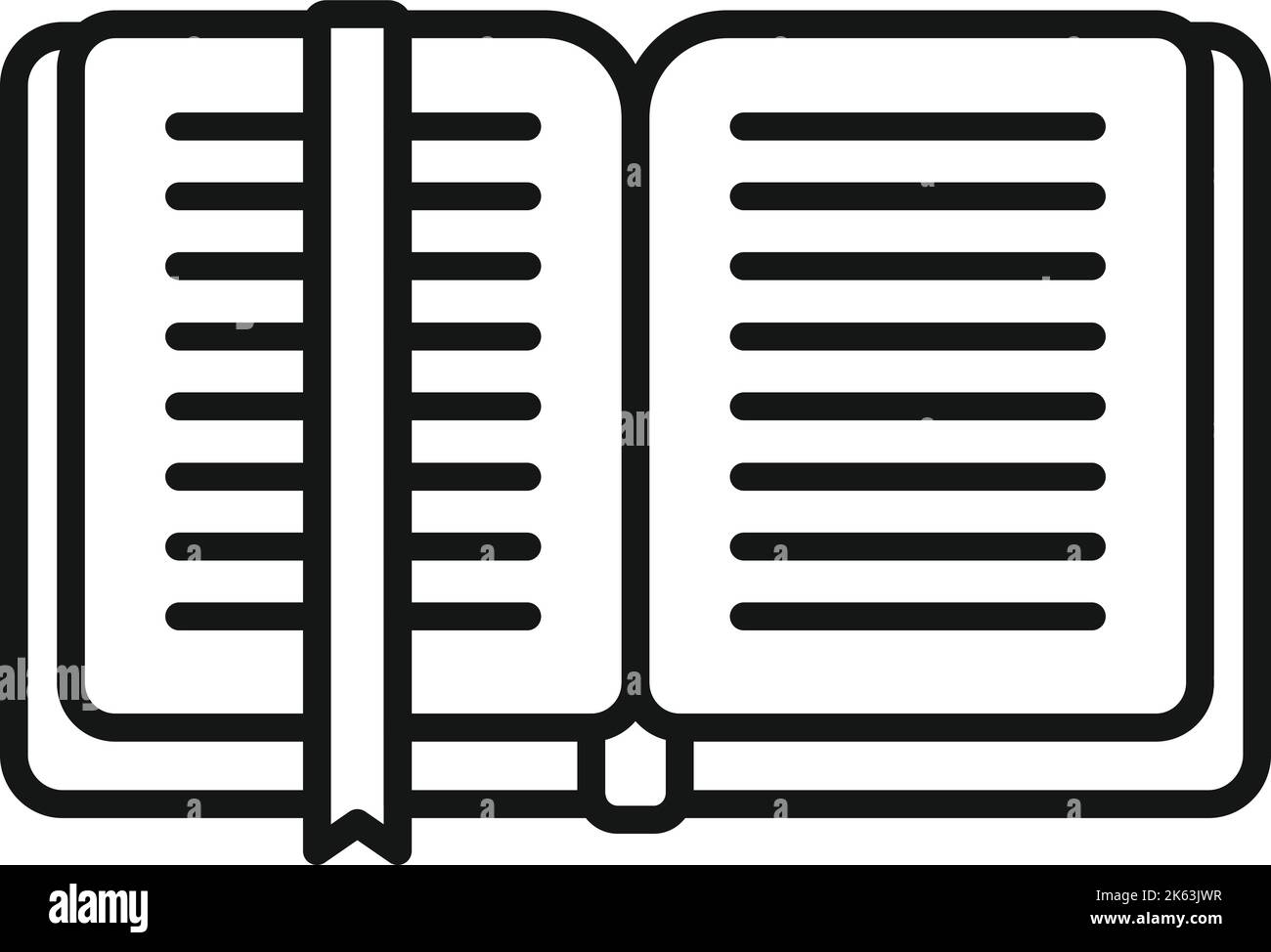 Bookmark mark icon outline vector. Book favorite. Tale space Stock ...