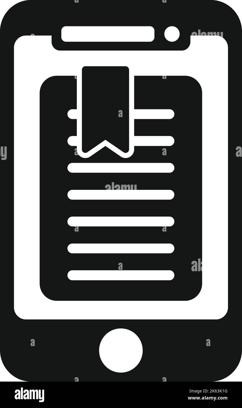 Smartphone bookmark icon simple vector. Mark favorite. Template rate ...