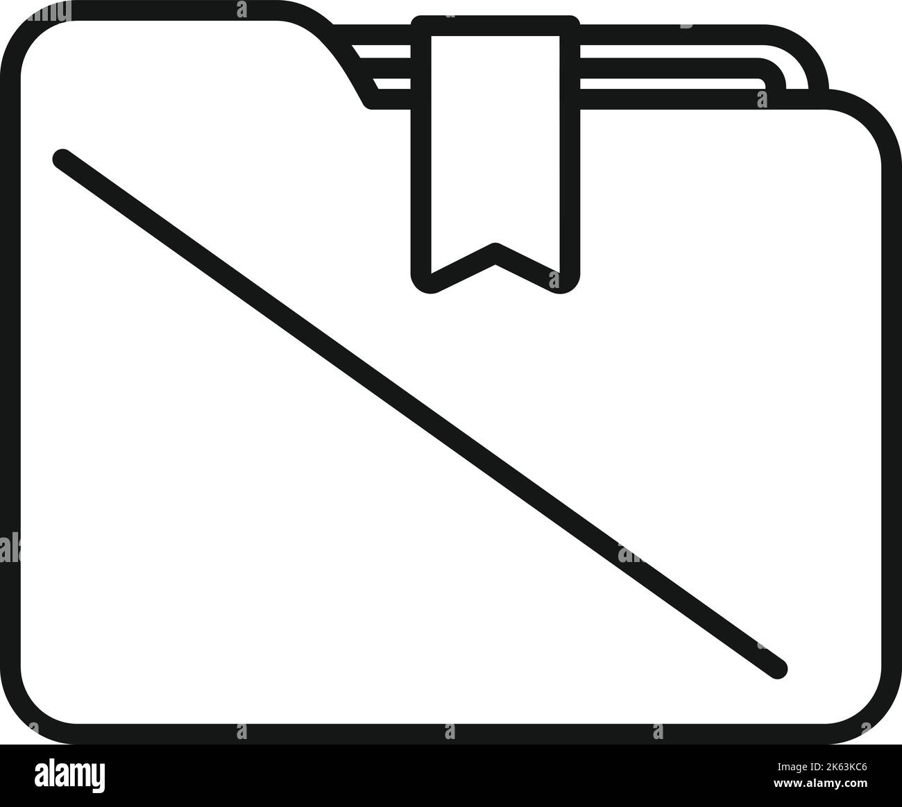 Folder bookmark icon outline vector. Book mark. Template rate Stock ...