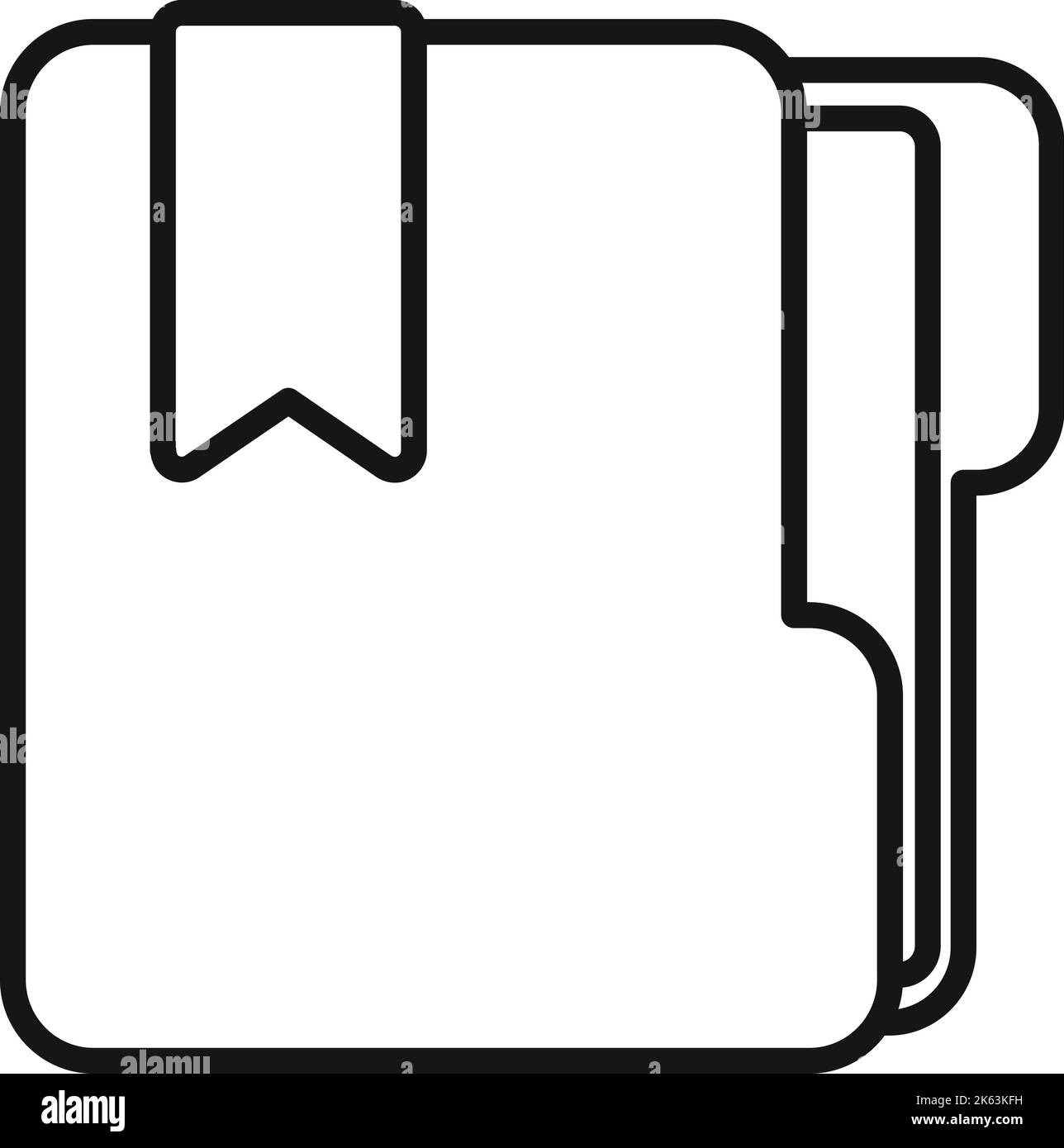 Folder mark icon outline vector. Favorite mark. Template value Stock ...