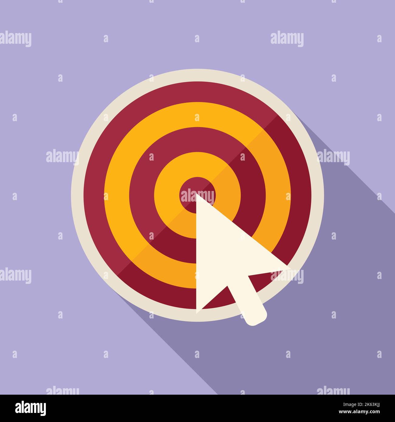 Cursor focus icon flat vector. Work goal. Target group Stock Vector ...