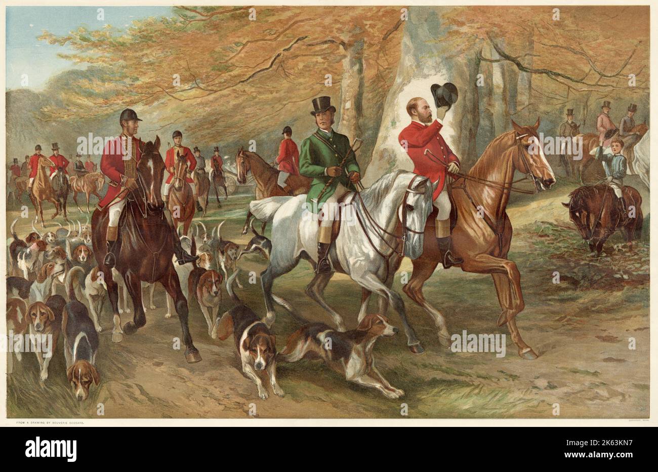 Hunt dogs chasing british royal royalty hi-res stock photography and ...