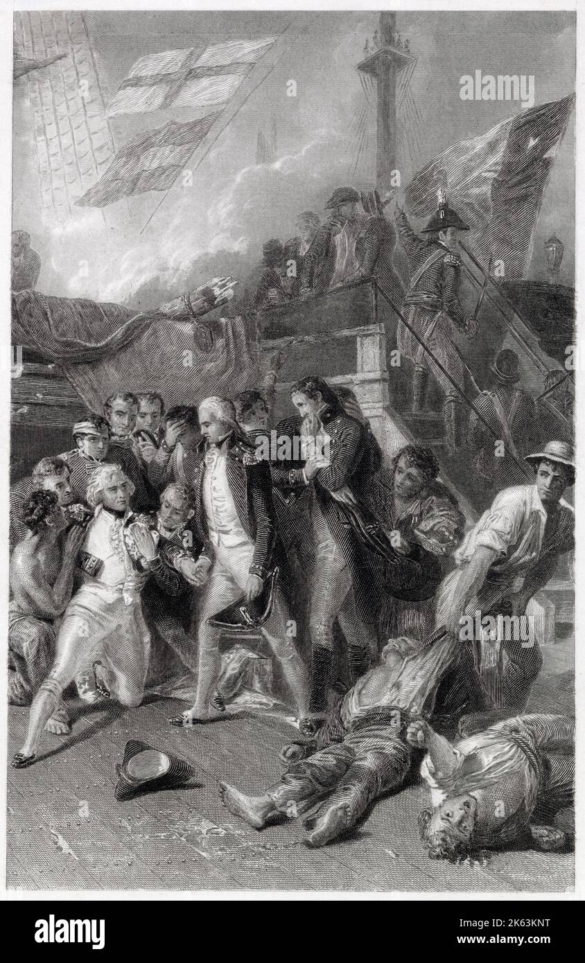 The death of nelson at the battle of trafalgar hi-res stock photography ...