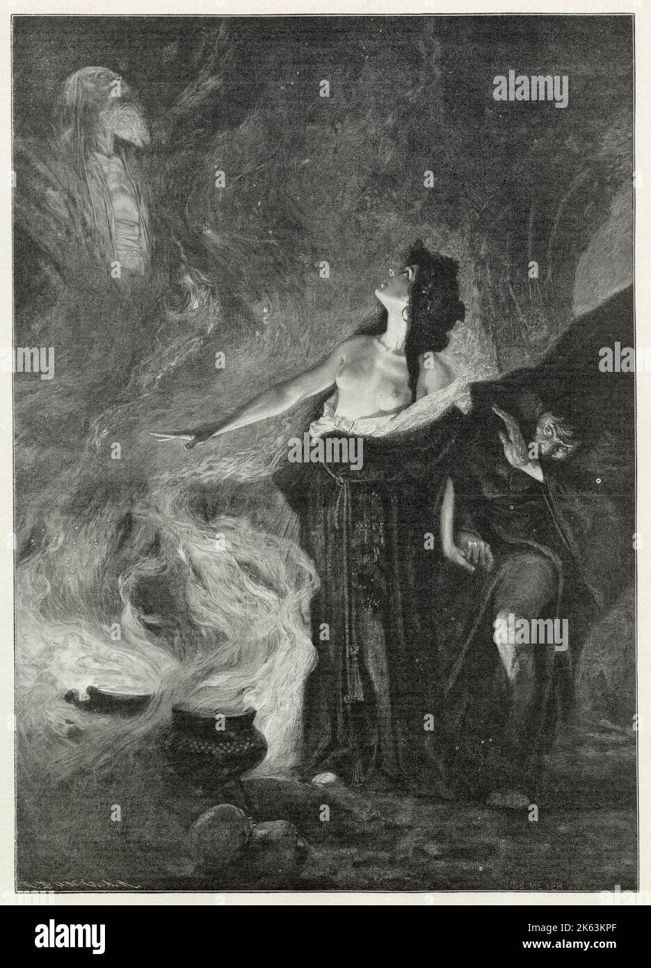 The Witch of Endor conjures up the spirit of Samuel at the request of ...