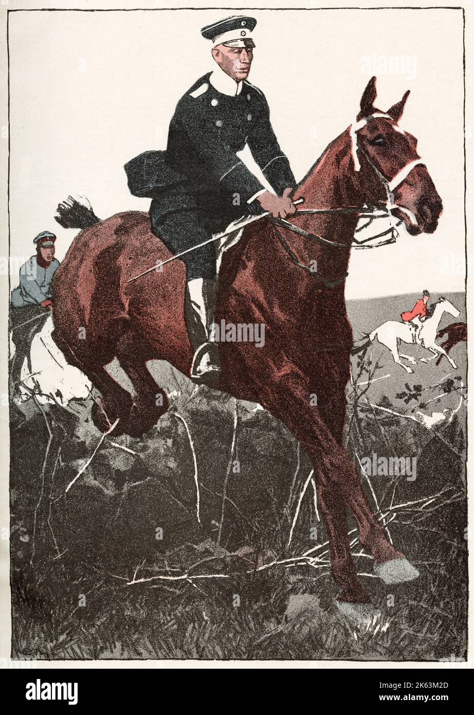 German officer joins the chase Stock Photo - Alamy