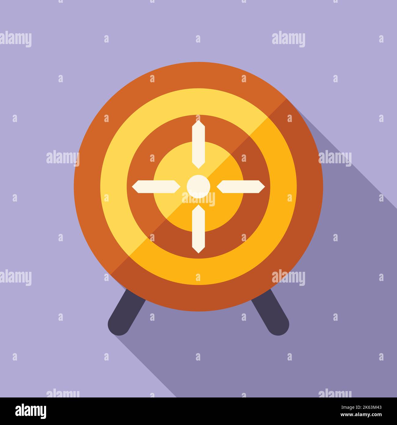 Focus target icon flat vector. Work goal. Team job Stock Vector Image ...