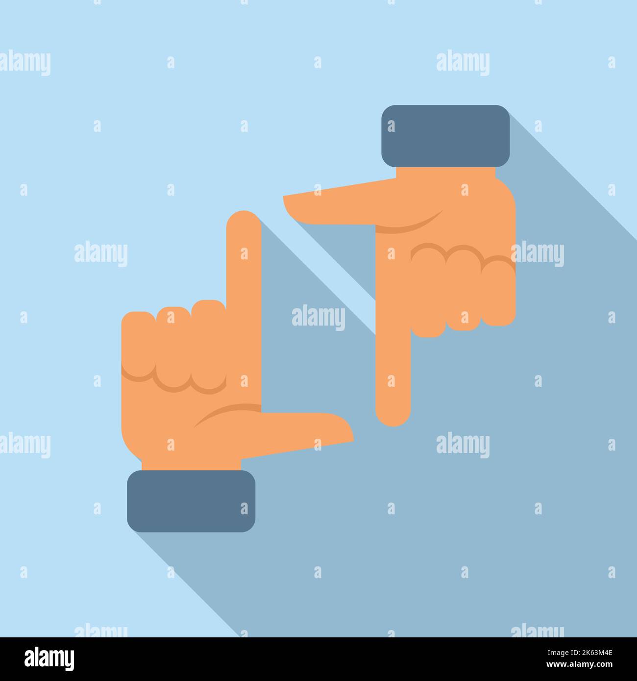 Work focus icon flat vector. Customer organization. Self point Stock ...