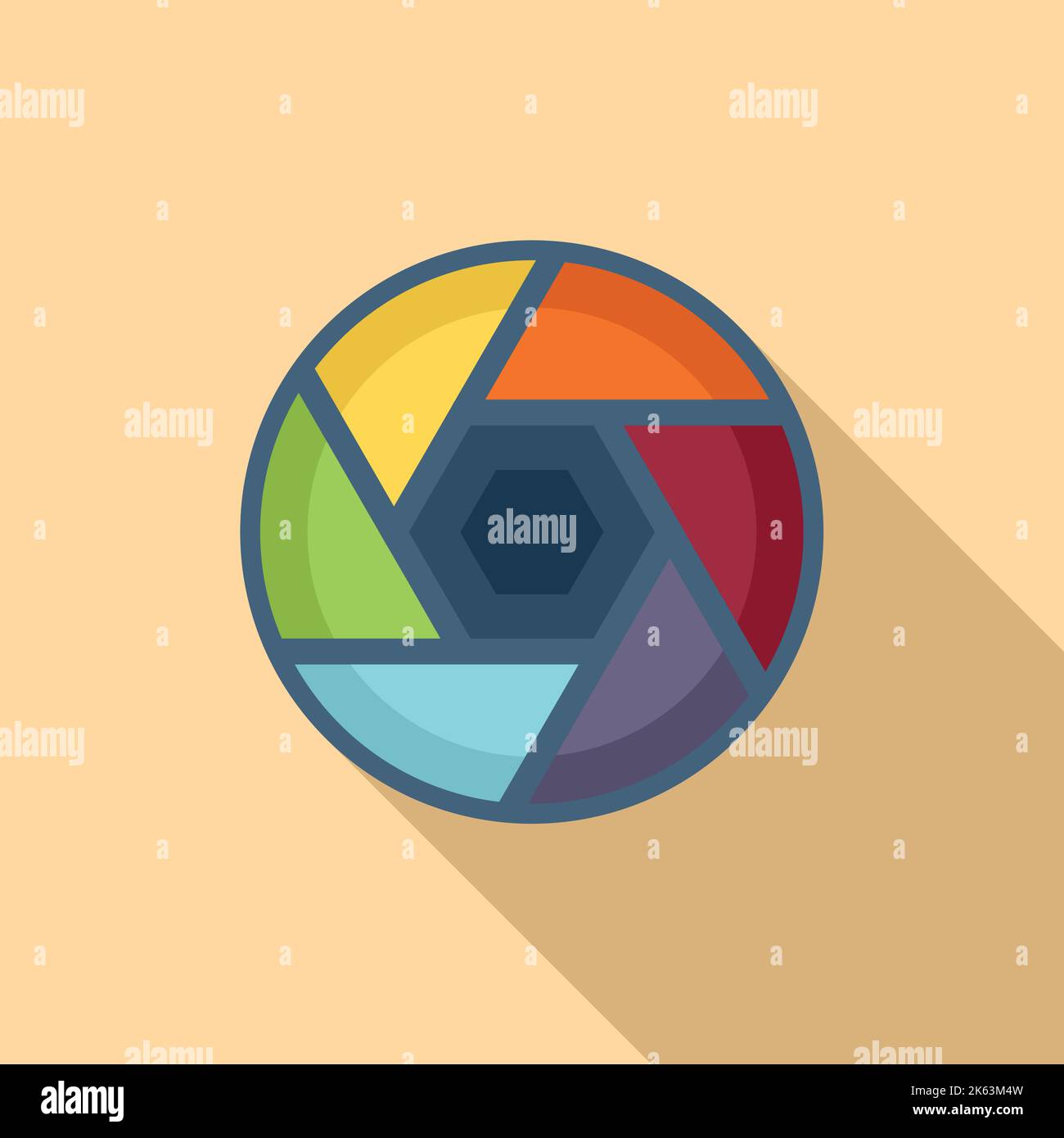 Focus shutter icon flat vector. Work goal. Meeting team Stock Vector ...