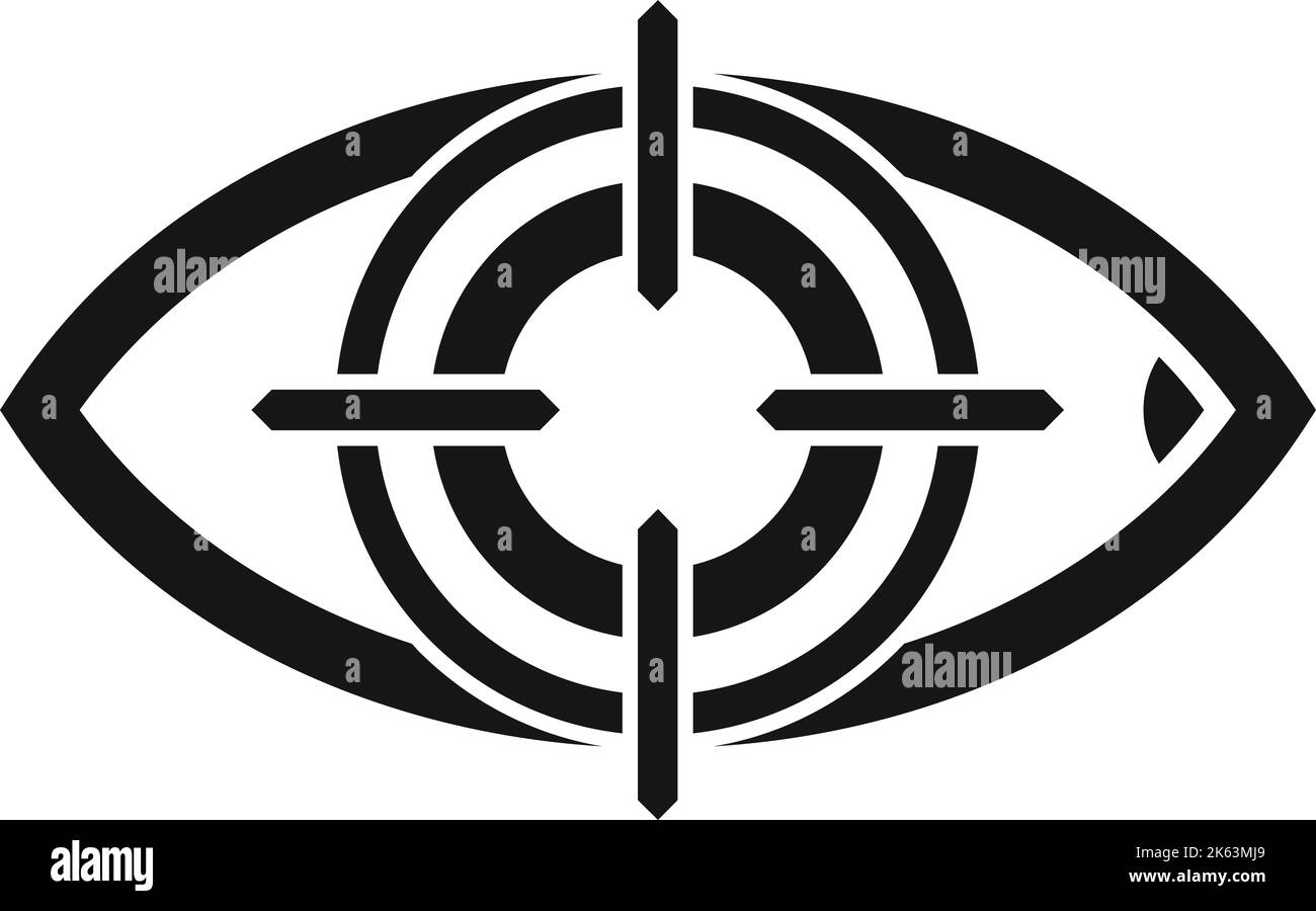 Eye focus icon simple vector. Business work. Goal group Stock Vector ...