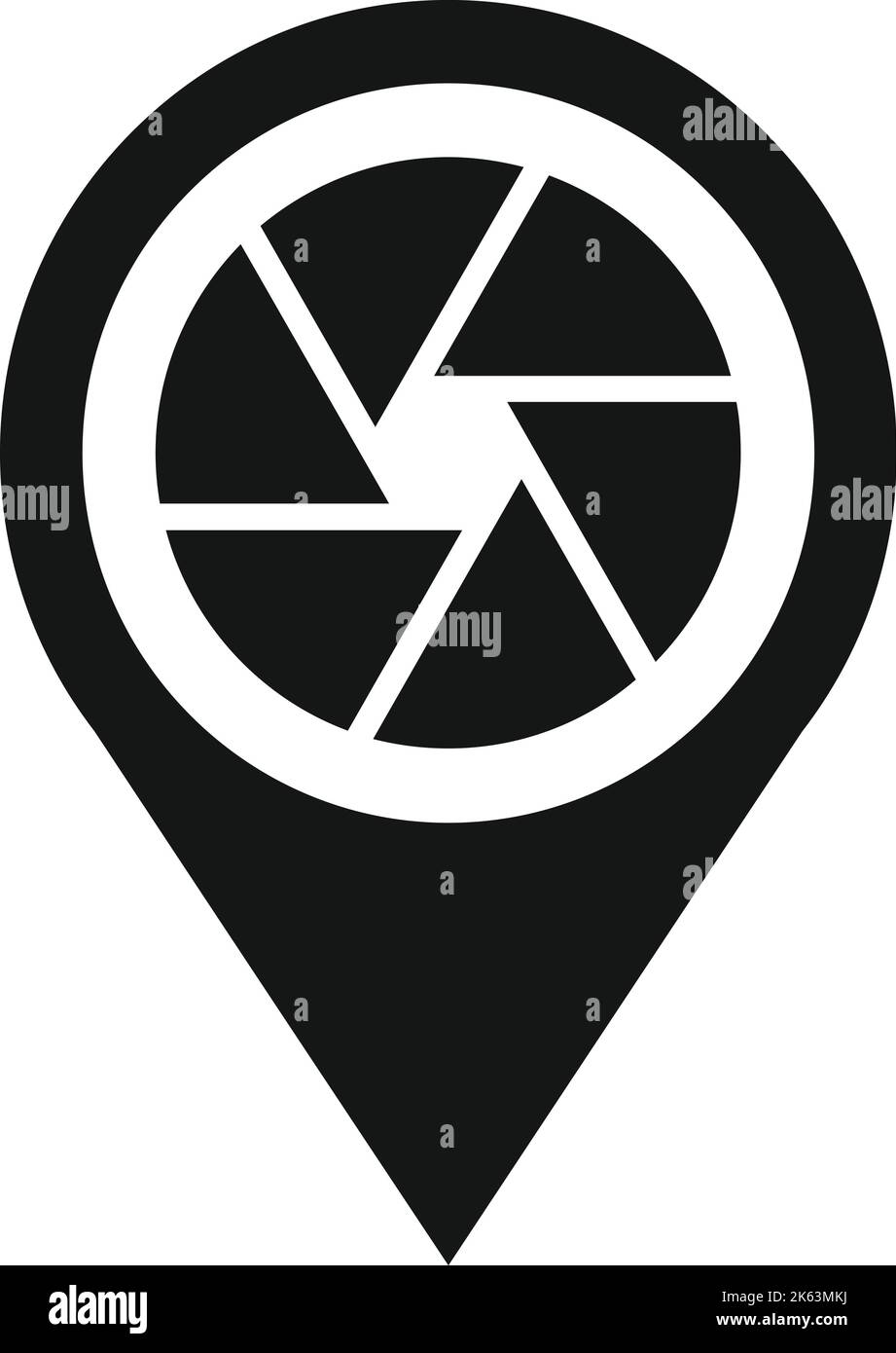 Focus location icon simple vector. Dart meeting. Media self Stock ...