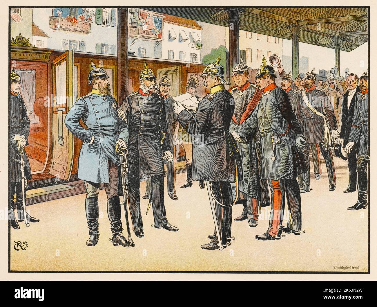 Otto von Bismarck(1815-1898) reads the French reply to the Ems telegram ...