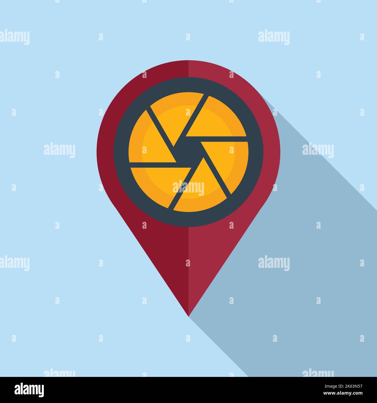 Focus location icon flat vector. Dart meeting. Media self Stock Vector ...
