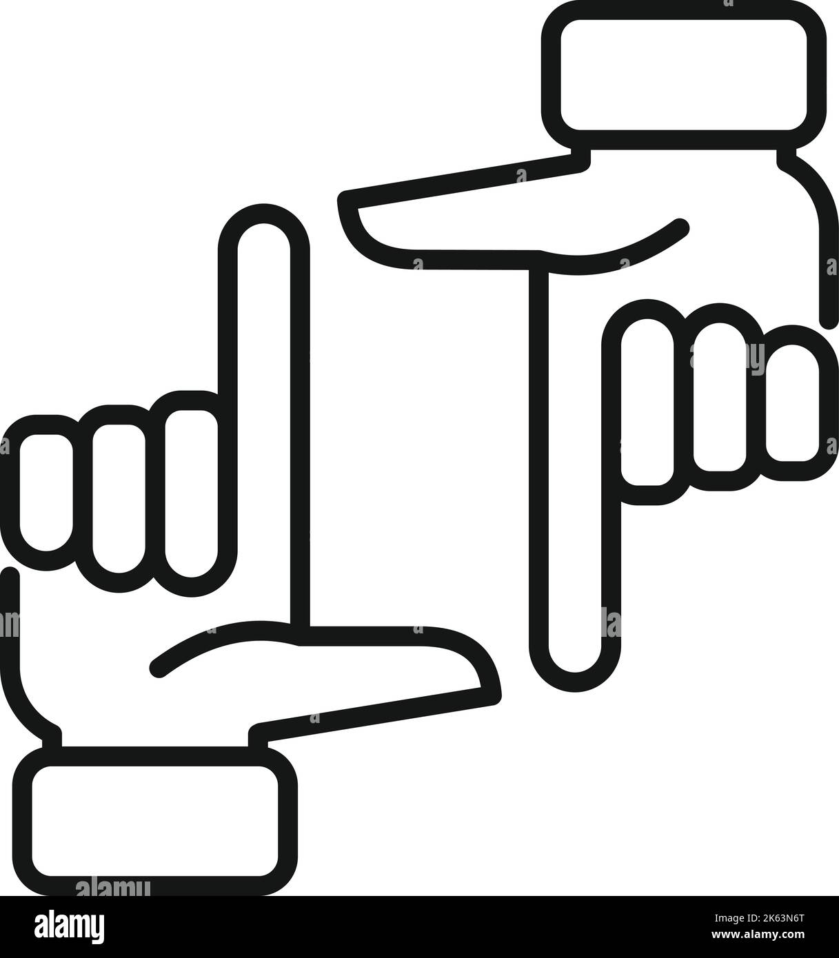 Work focus icon outline vector. Customer organization. Self point Stock ...