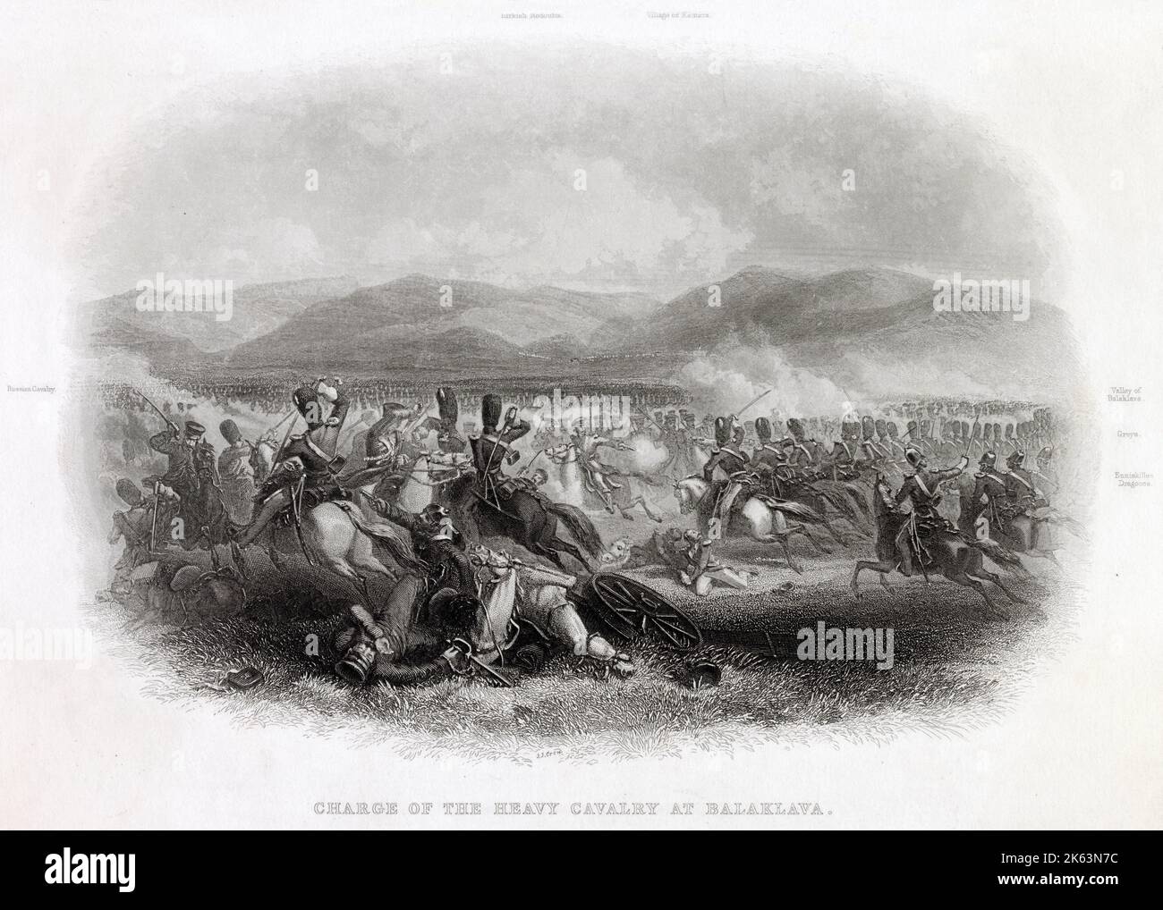 The charge of the heavy cavalry Date: 25 October 1854 Stock Photo - Alamy